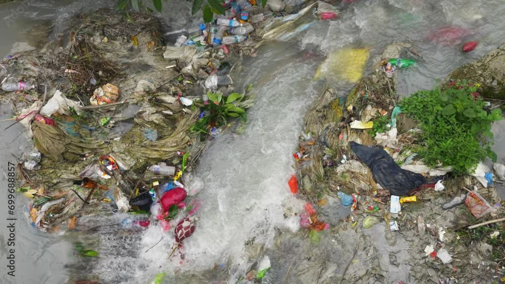 plastic waste in Nepal rivers. single use plastic, microplastics in the ...