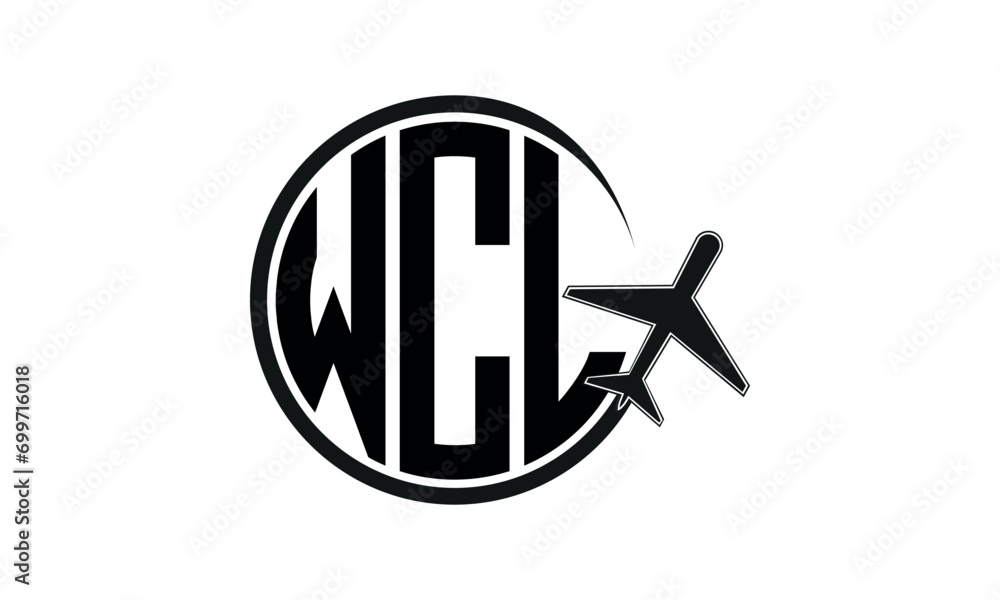 WCL three initial letter circle tour & travel agency logo design vector ...