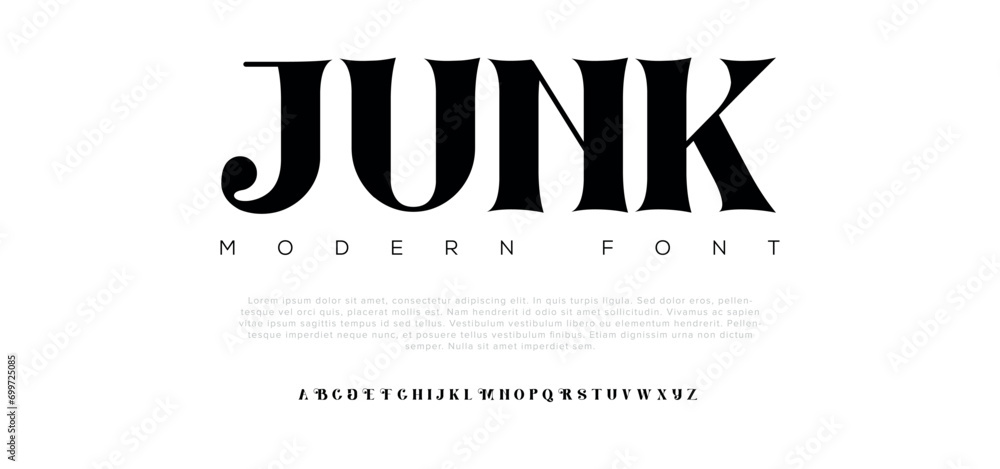 JUNK Abstract modern urban alphabet fonts. Typography sport, technology ...