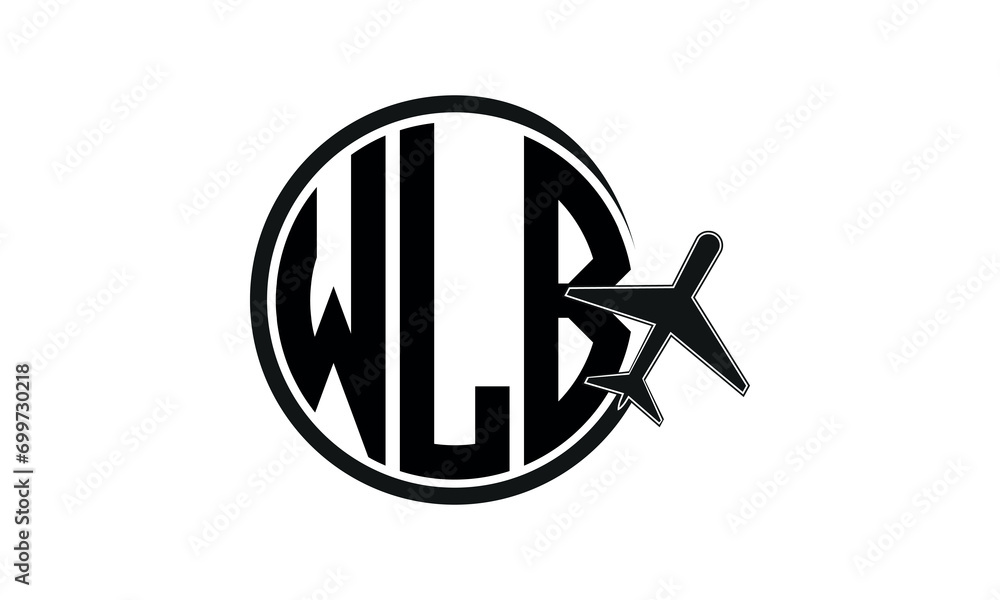 WLB three initial letter circle tour & travel agency logo design vector ...