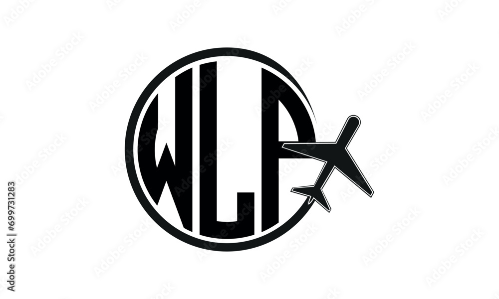 WLP three initial letter circle tour & travel agency logo design vector ...