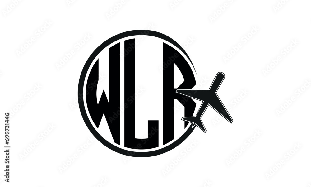 WLR three initial letter circle tour & travel agency logo design vector ...