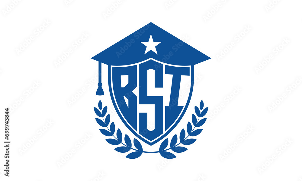 BSI three letter iconic academic logo design vector template. monogram ...
