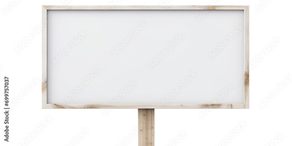 White wooden sign cut out isolated on transparent background PNG Stock ...