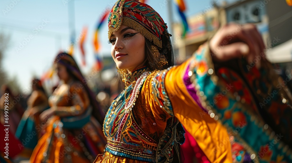 Traditional Navruz performers showcasing vibrant costumes and lively ...