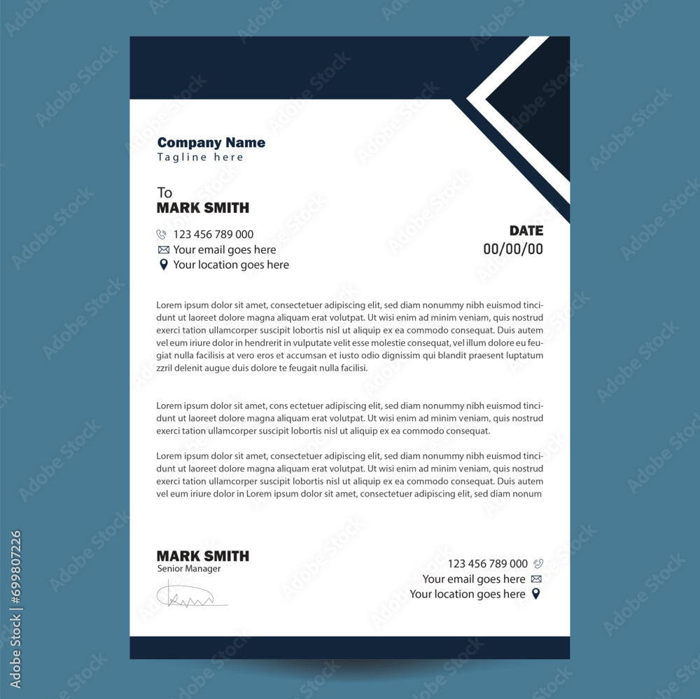 New Letterhead Design Template For Business. New Letterhead Design 2024 ...
