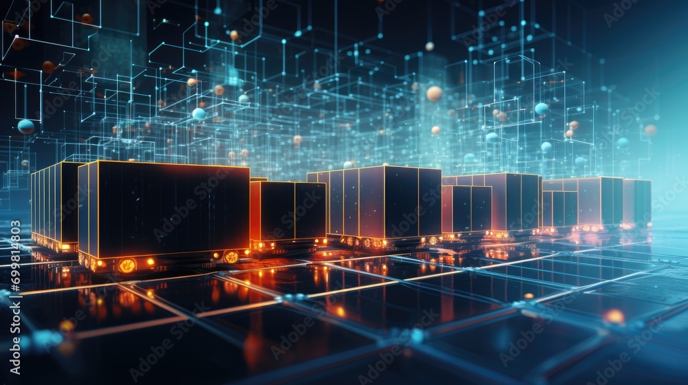 Foto de Futuristic technology background, Modern Professional Business ...