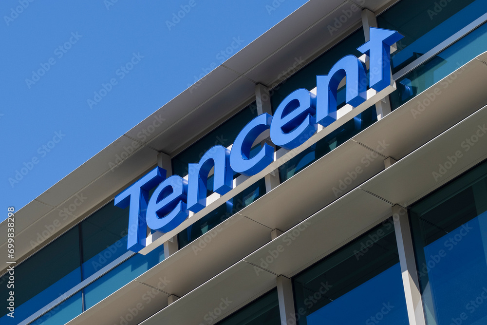 Palo Alto, CA, USA - May 4, 2022: Tencent logo is seen at its U.S ...