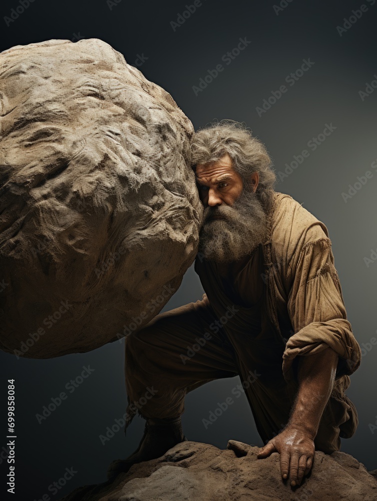 Sisyphus is pushing a rock up a mountain. The enduring symbolism of ...