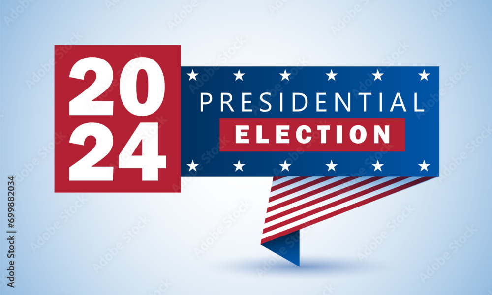Vote. Every voice matters. Vector banner template for US presidential ...