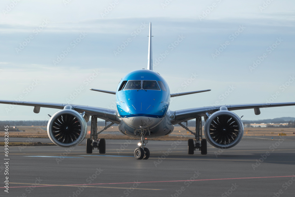 PRAGUE - December 27, 2023: KLM (KLM Cityhopper) Embraer E195-E2 REG:PH ... PRAGUE - December 27, 2023: KLM (KLM Cityhopper) Embraer E195-E2 REG:PH ...