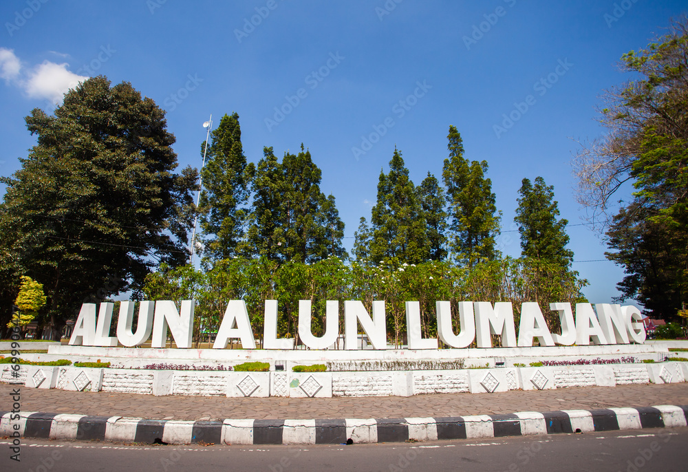 Lumajang district square (alun-alun), park, public open space, activity ...