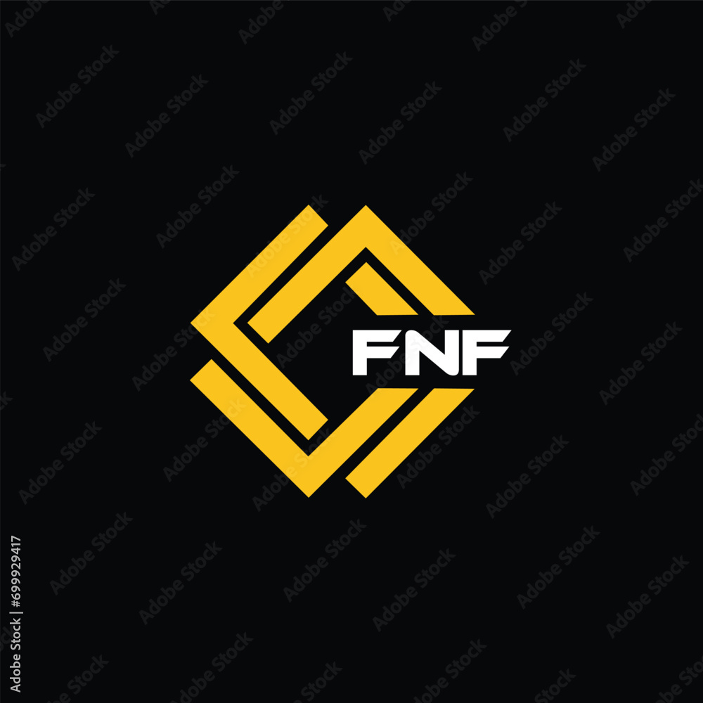 FNF letter design for logo and icon.FNF typography for technology ...