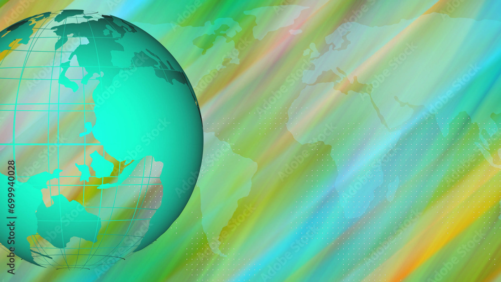 Graphical red theme studio background with world illustration ...