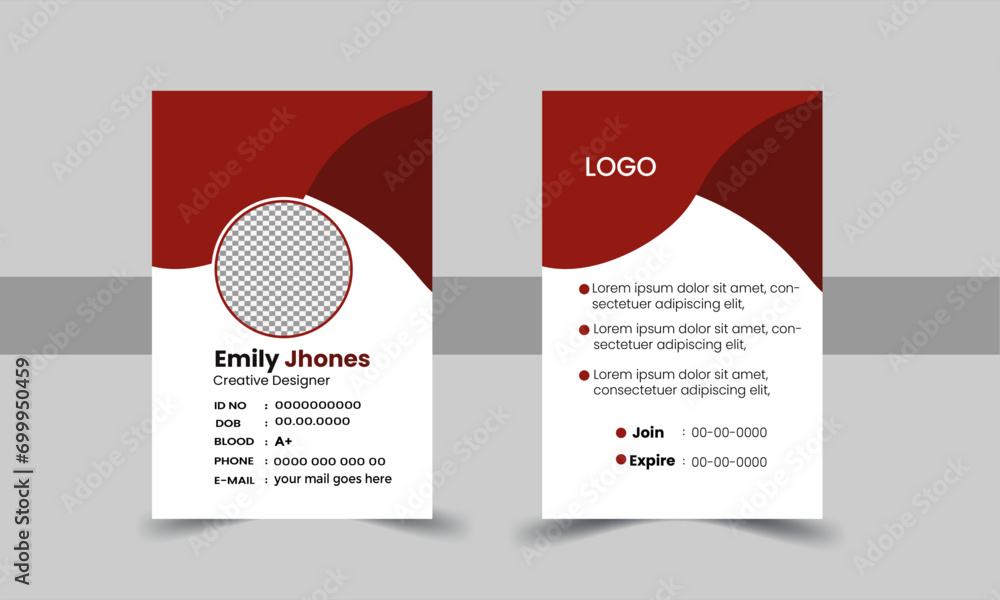 Corporate Modern and simple business ID Card Design Template ...