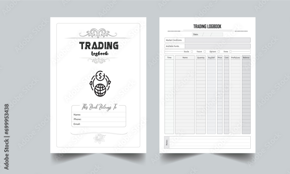 Trading Log Book. Daily Gratitude Monthly & Yearly Undated Planner ...