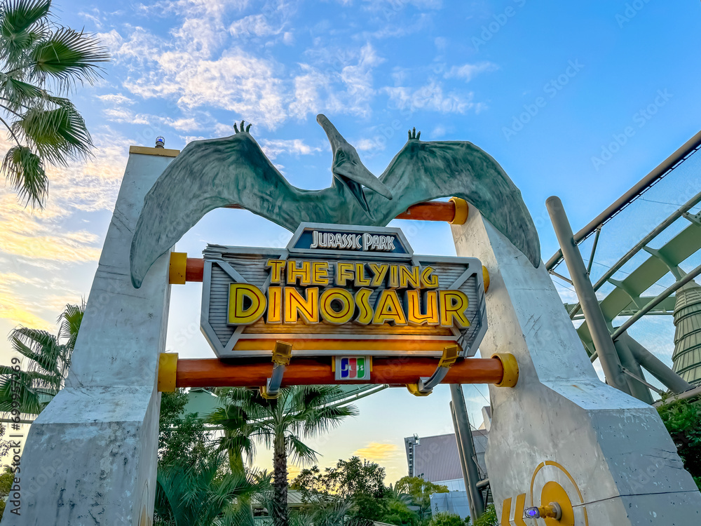 Konohana Ward, Osaka, Japan. Dec 24, 2023. Jurassic Park The Flying ...