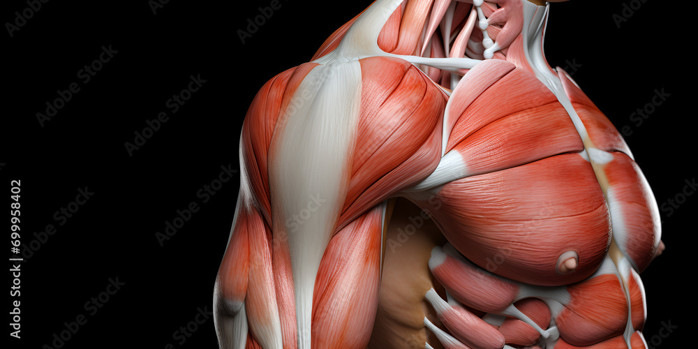 Chest muscles pectoralis major and minor anatomy muscles ,A model of ...