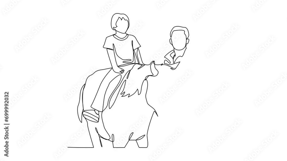 Animated self drawing of people riding the horse. A jockey is someone ...