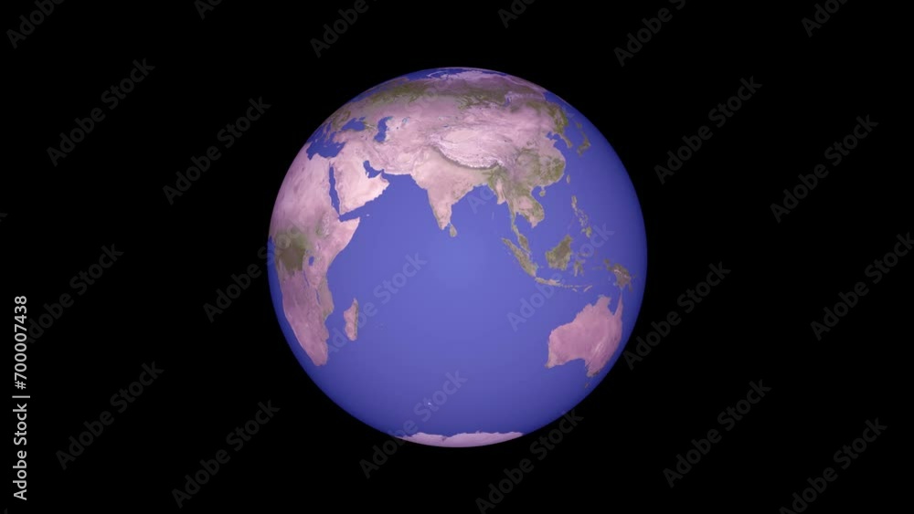 Seamless loop animation of rotating realistic planet Earth on ...