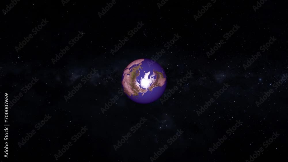 Seamless loop animation of rotating realistic planet Earth on ...