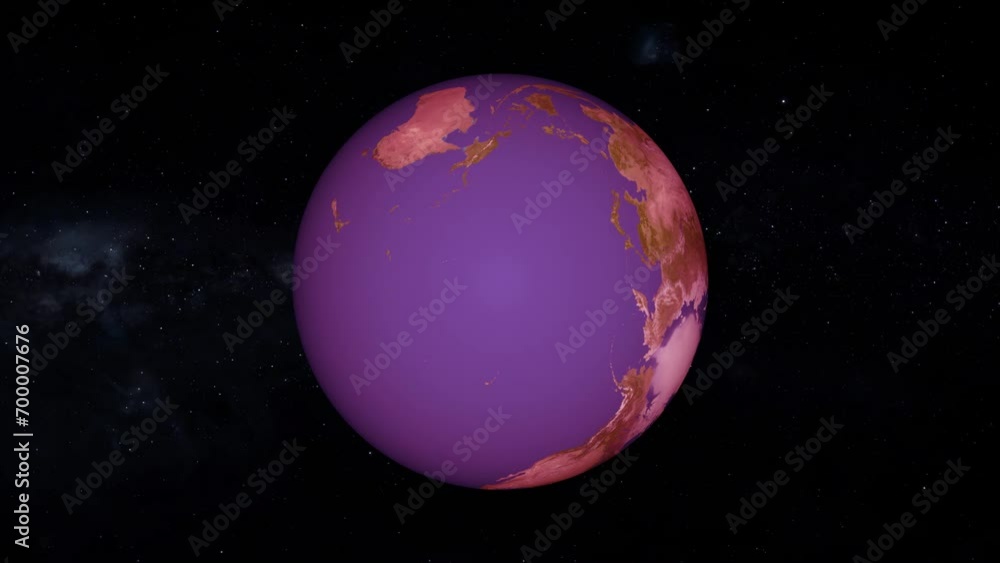Seamless loop animation of rotating realistic planet Earth on ...