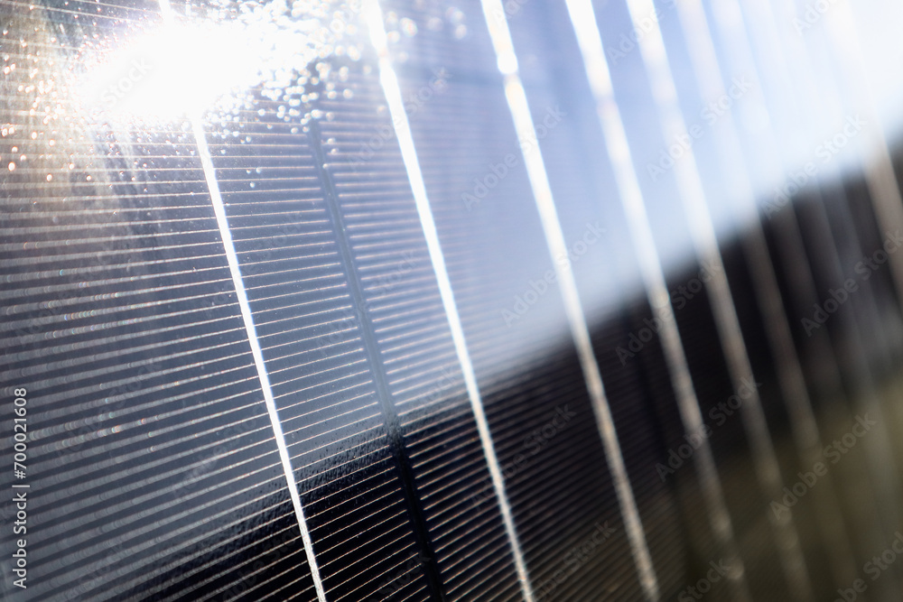 Abstract solar panels texture background with sunbeam reflection ...