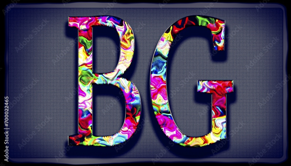 Double letter signature BG in an unique design named Painter rough ...