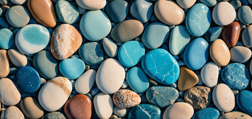 Abstract nature pebbles background. Blue pebbles texture. Stone ...