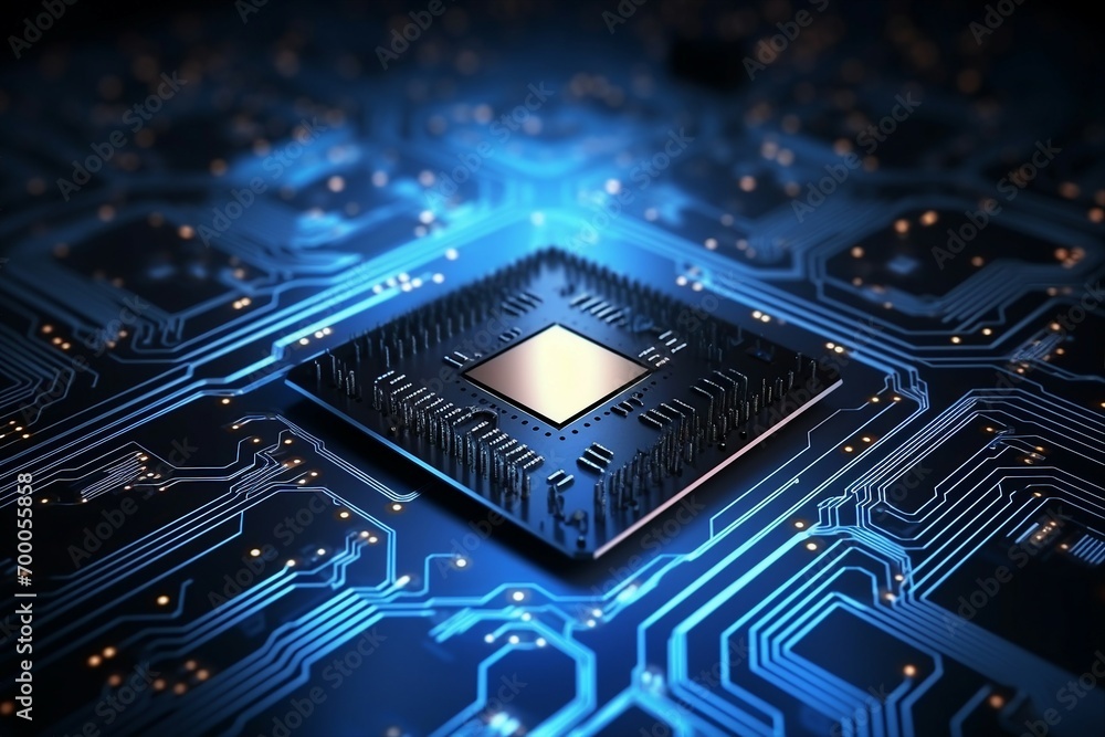 Circuit board. Technology background. Central Computer Processors CPU ...
