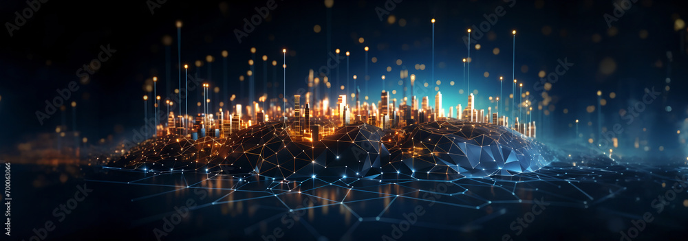 Advanced Technology Concept Visualization: Circuit Board CPU Processor Microchip Starting ...