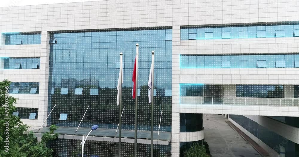 Exterior of a modern building with mirrored windows. Exterior of a ...