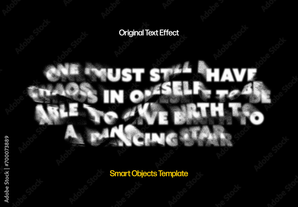 Melting Dispersion Text Effect Mockup Stock Template | Adobe Stock