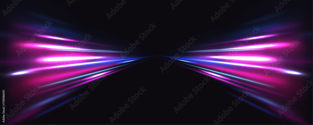 Light trail wave, fire path trace line, car lights, optic fiber and ...