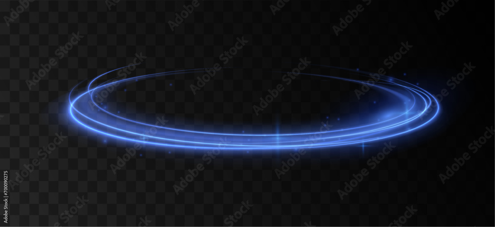Light line neon swirl effect. Vector glitter light fire flare trace ...