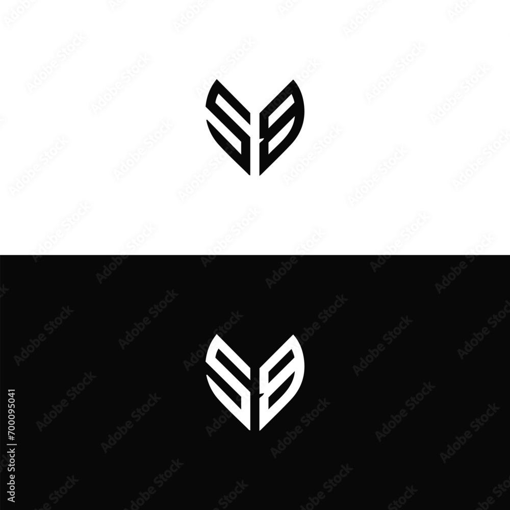 SB logo. S B design. White SB letter. SB, S B letter logo design ...