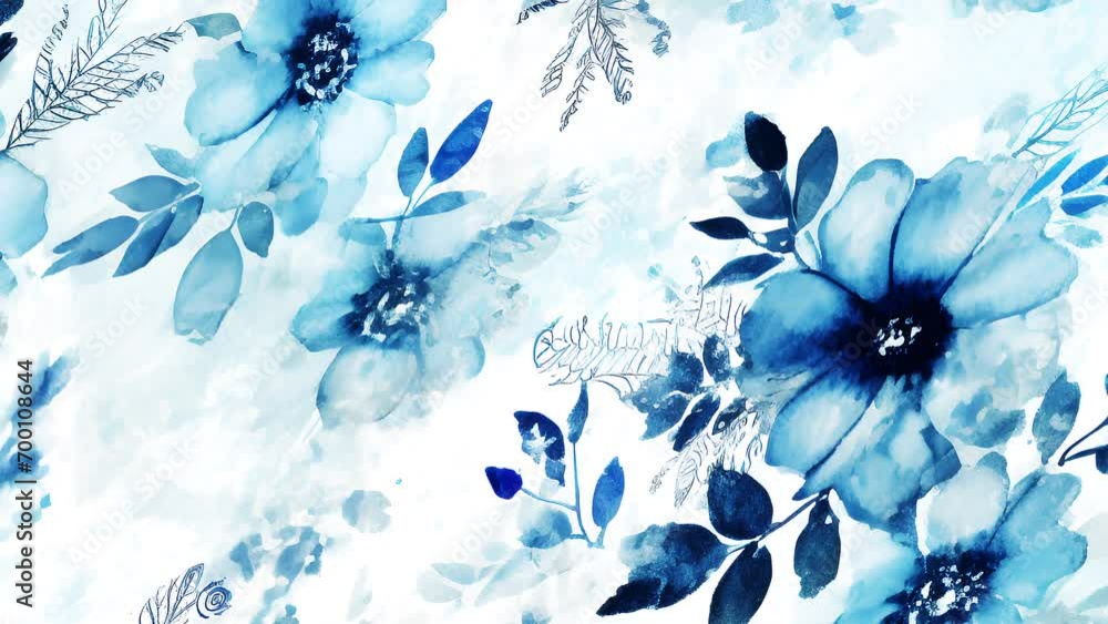 Stop motion animated floral texture background. Looping Animation in 4k ...