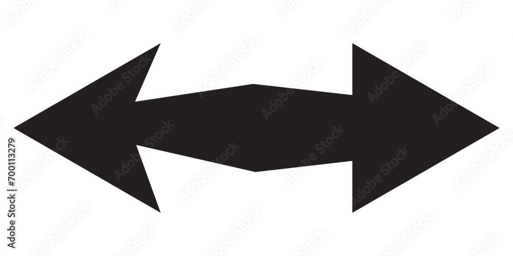 Horizontal Arrow icon vector isolated on white background, logo concept ...