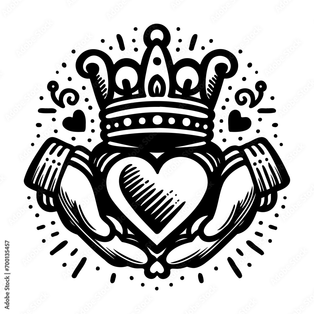 Irish Claddagh SVG Lucky SVG St Patricks Day Svg Ireland Love Clipart ...