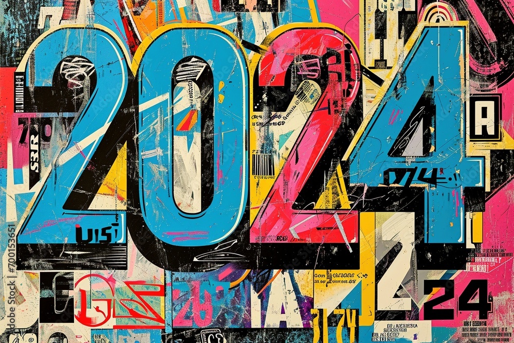 An HD business wallpaper featuring the bold capital letters "2024 ...