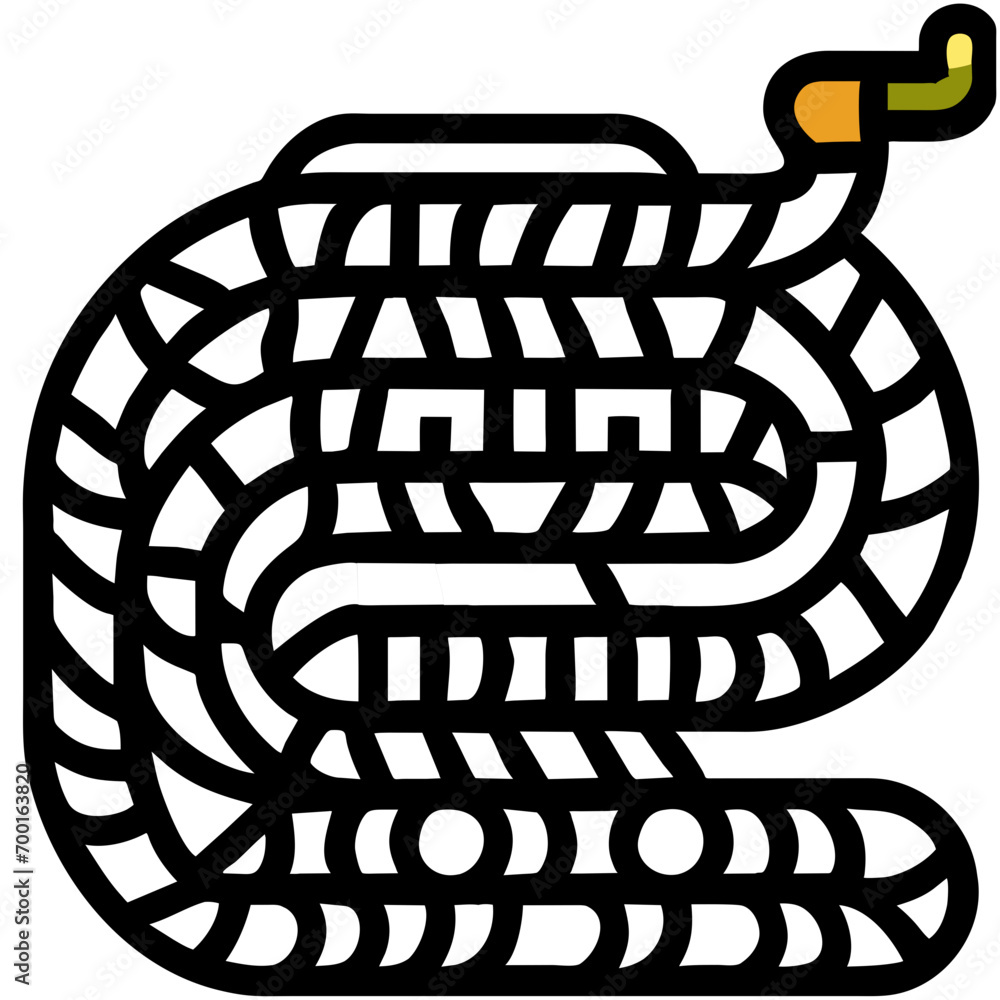Coiled snake ready to strike vektor icon illustation Stock Vector ...