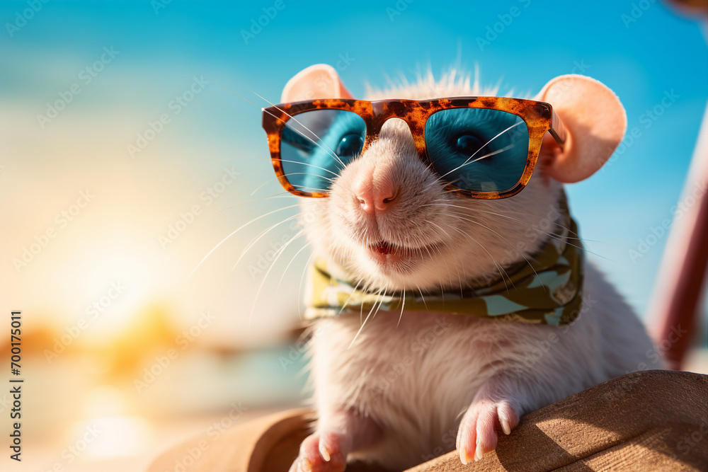 Generative AI technology picture of chilling nomad person sitting near ...