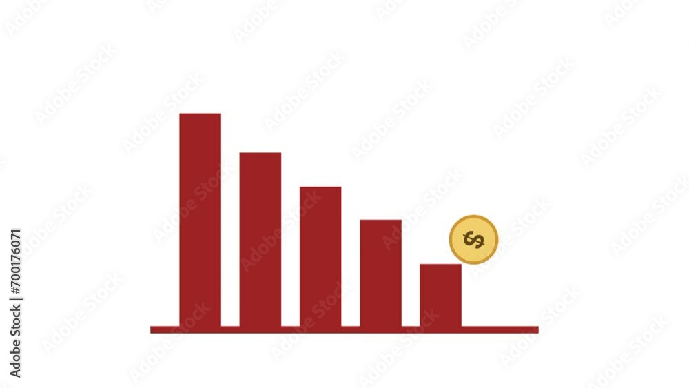 green screen background and normal mode, graphic animation with coin ...