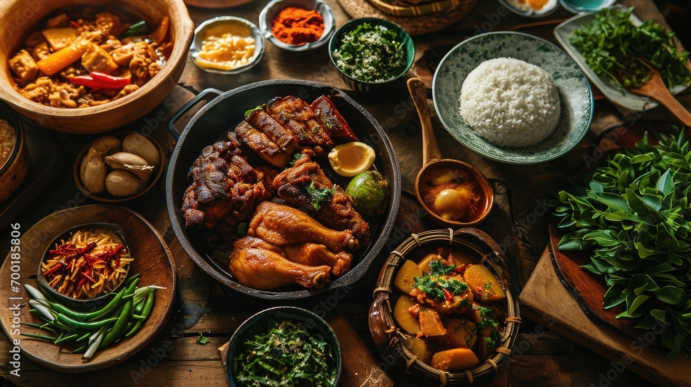 philippines traditional food on the table, Stock Photo | Adobe Stock