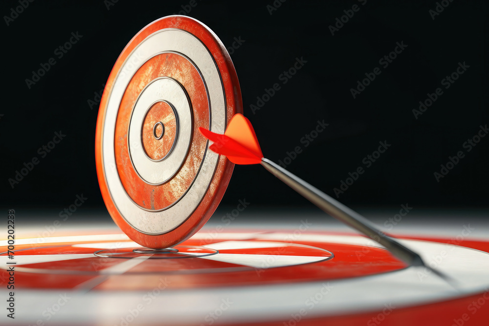 Circular target marked with numbers and red dart.,red darts arrows in ...