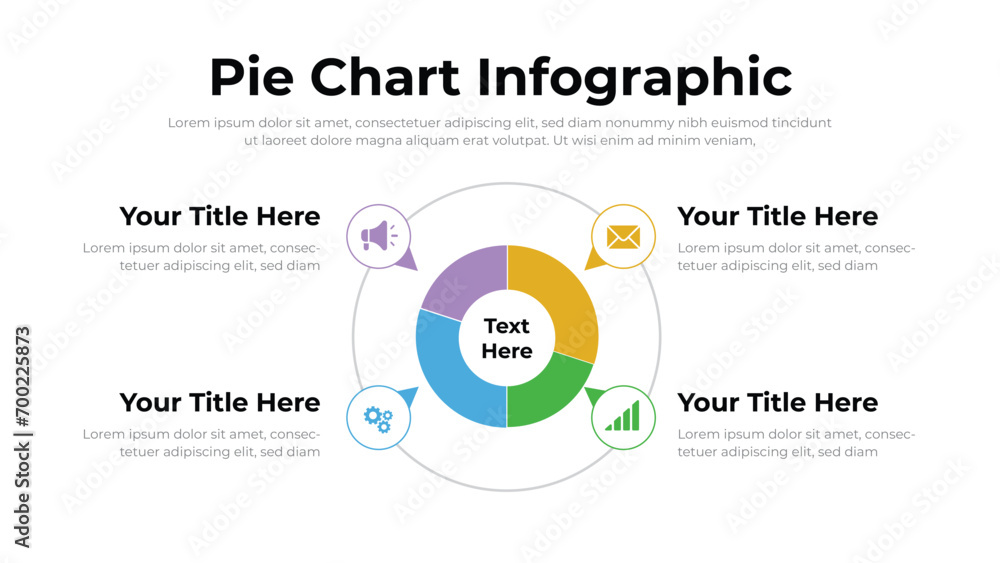 Pie Chart infographic presentation layout fully editable. Stock Vector ...