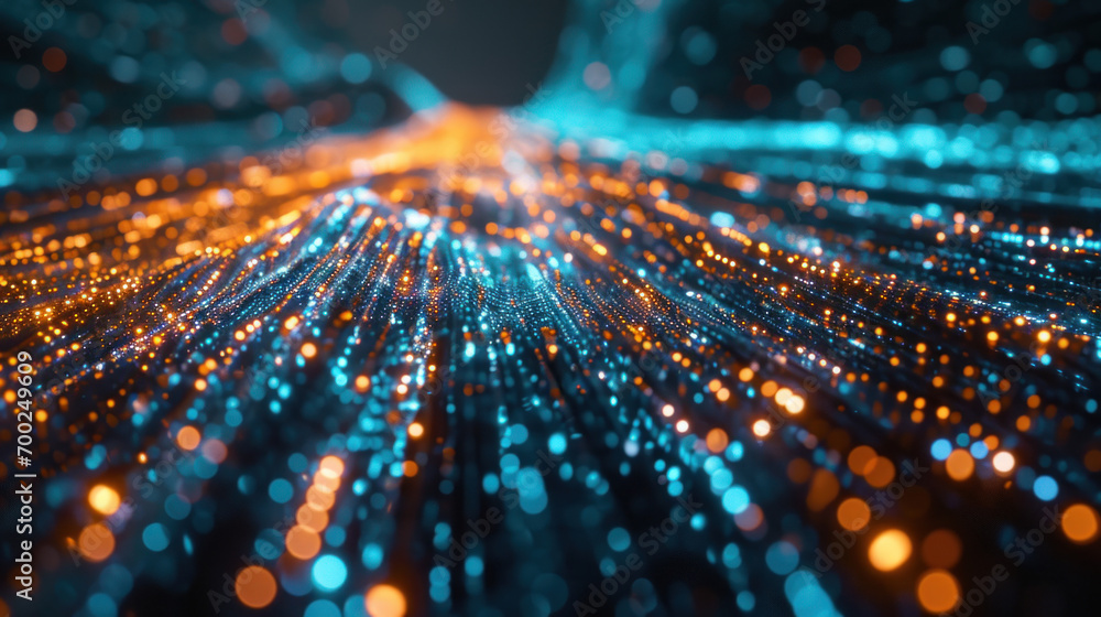 Quantum computing qubit abstract background concept. Chipset of future ...