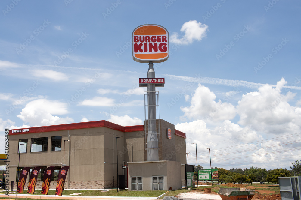 Brasilia, Brazil Dec 28 2023 The newly opened Burger King fast food ...