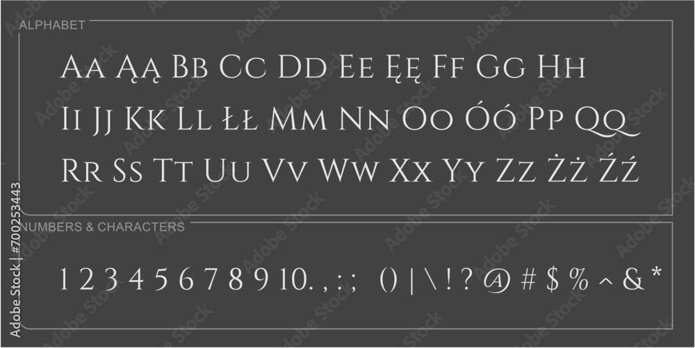 alphabet letters font set. typography font with trendy letters thin ...