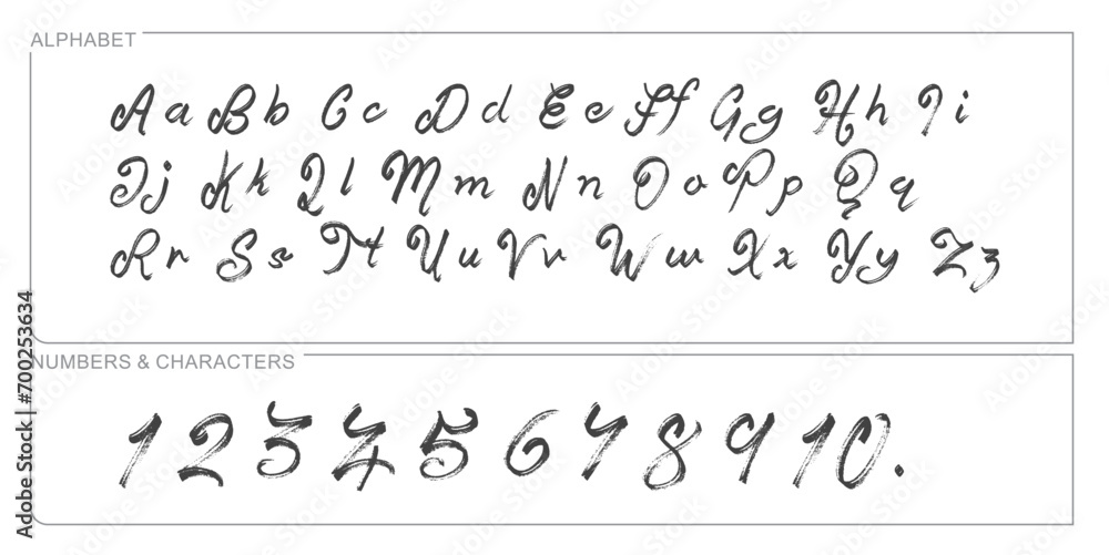 alphabet letters font set. typography font with trendy letters thin ...